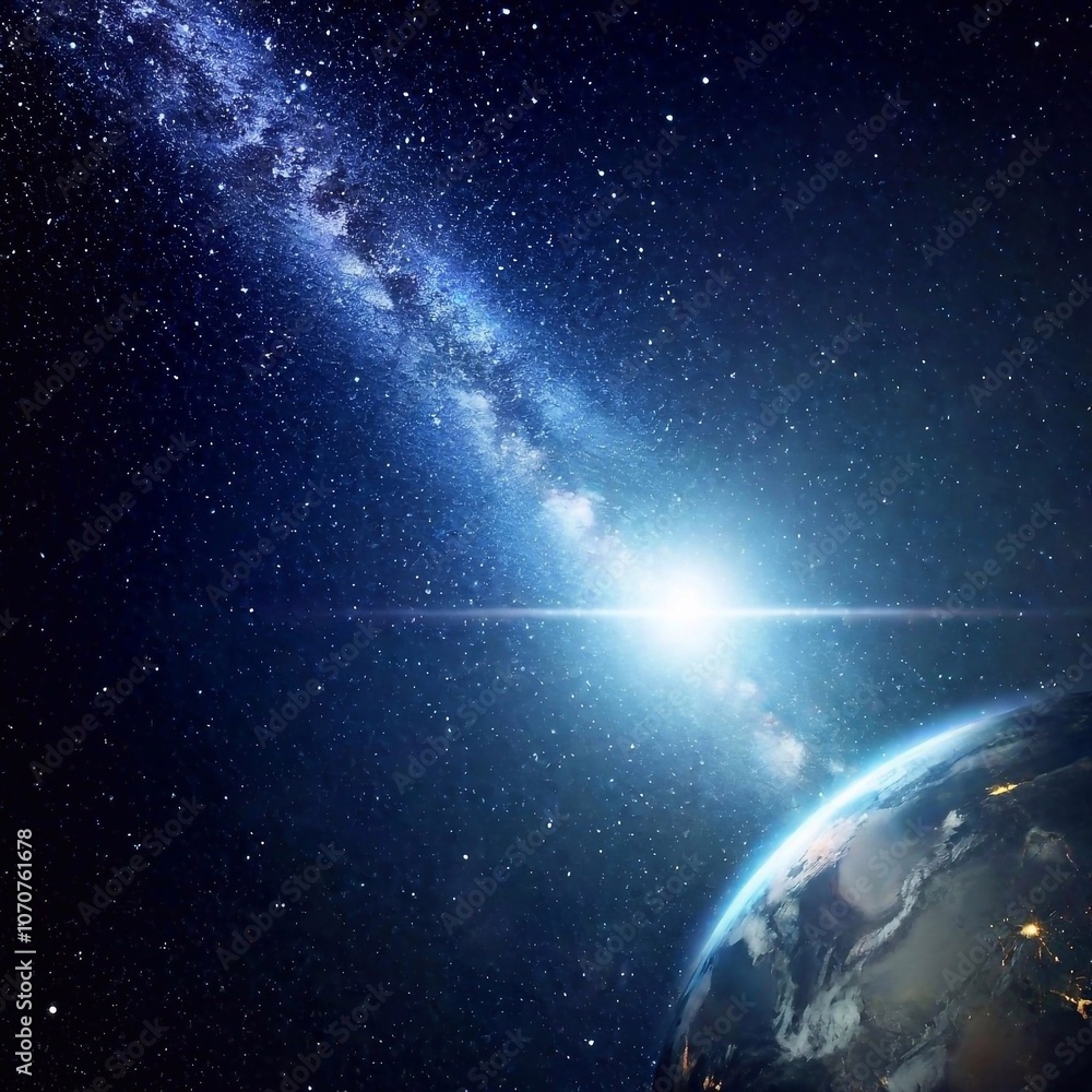 The remains of a destroyed spaceship drifting through the void of space ...