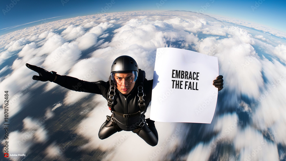 Skydiver’s Dare: Embrace the Fall with Mid-Air Message Against Wind ...