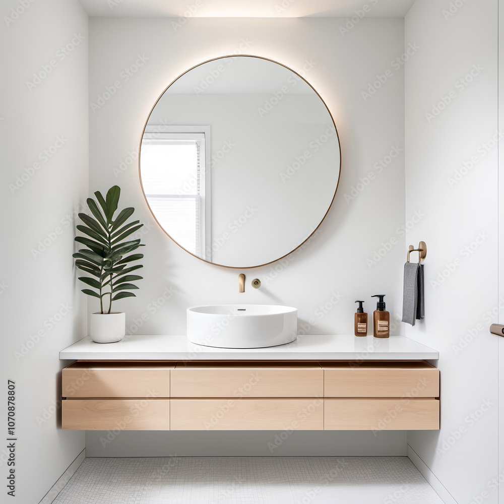 Minimalist Floating Vanity in Bathroom – A simple vanity with a ...