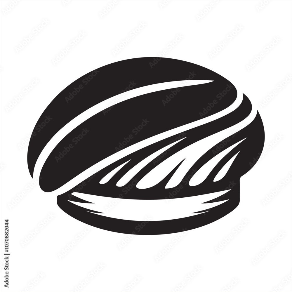 Vector Silhouette of Military Beret Logo Icon – Classic Soldier Emblem ...