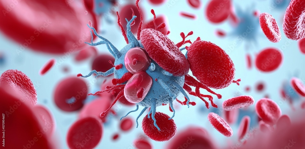 Leukemia and lymphoma symbol and treatment for cancerous cells caused ...