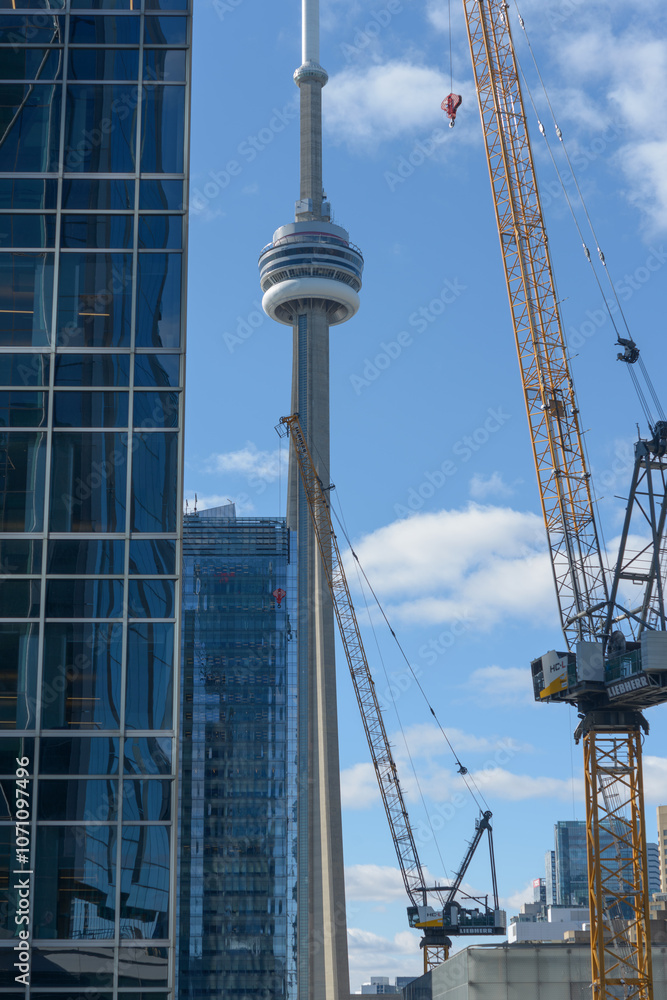 a view of the CN Tower, office and condo towers and ubiquitous ...