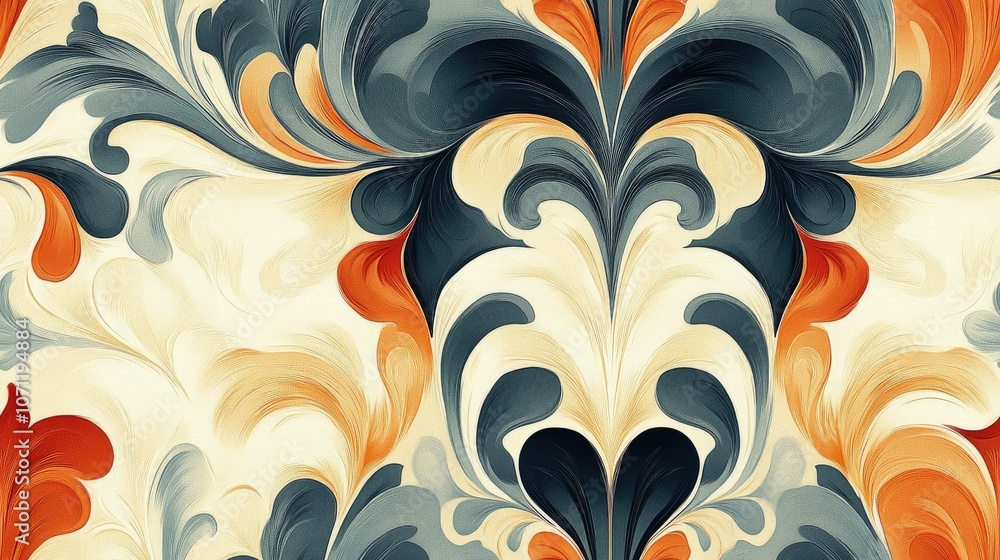 Seamless pattern featuring luxury design elements with beautiful and ...