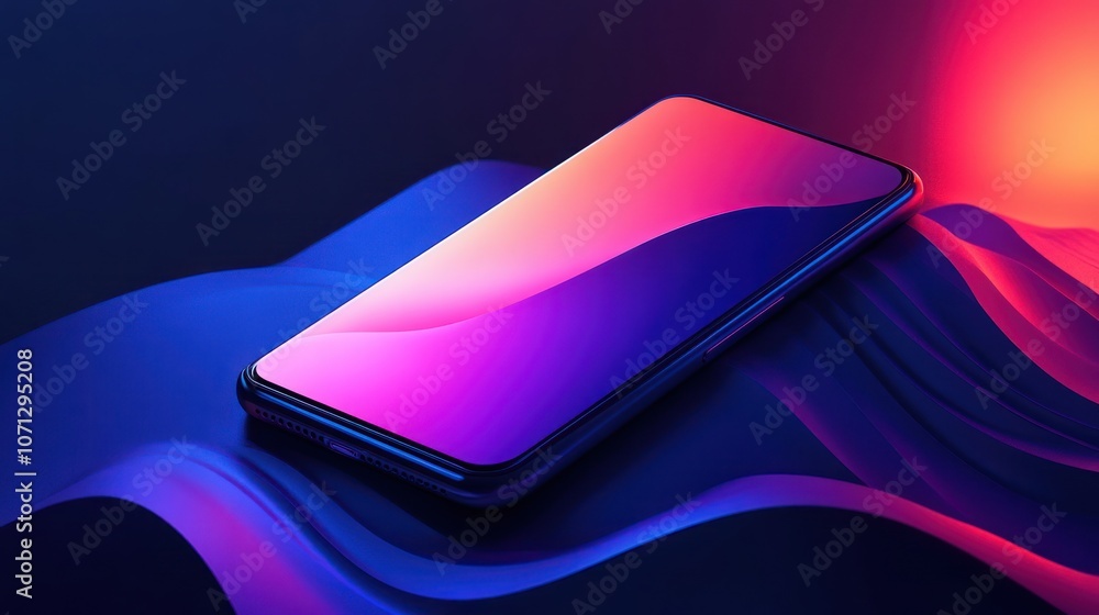 Modern homepage for a mobile app, bold color gradients, smooth ...