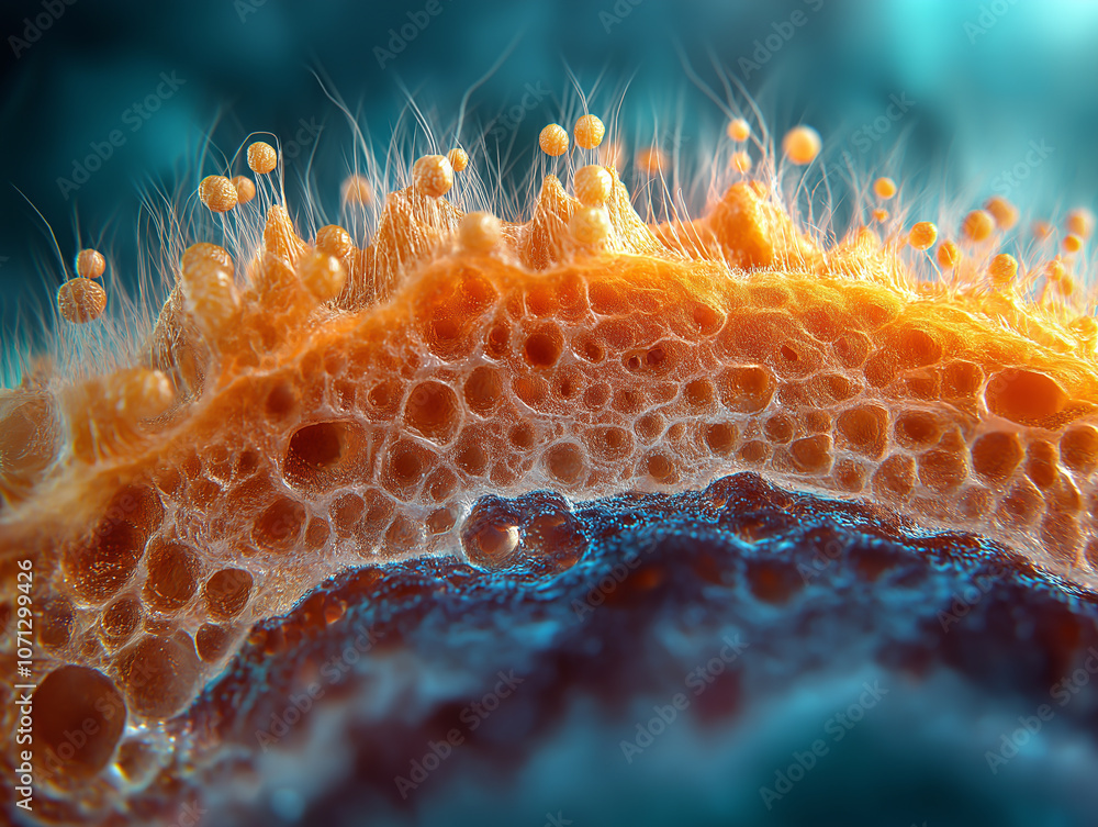 Graphic illustration under the skin under the armpit From the subcutaneous layer divided into ...