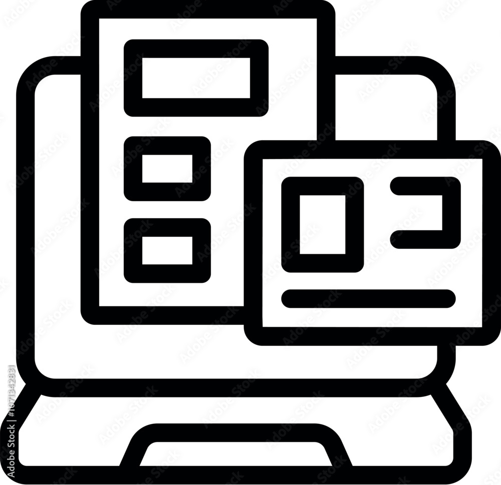 Web design process showing wireframe and layout design displayed on a ...