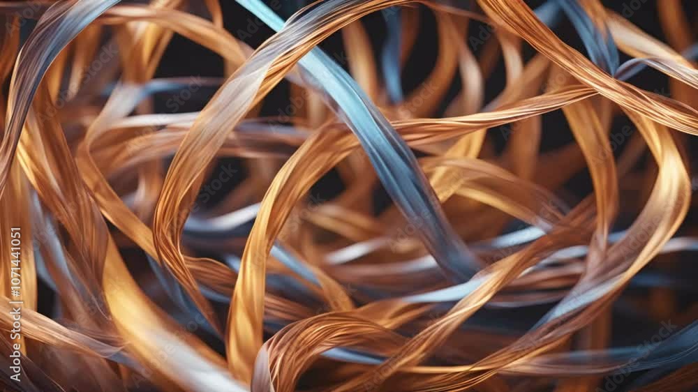 Mesmerizing Translucent Ribbon Animation with Fluid Color Transitions ...