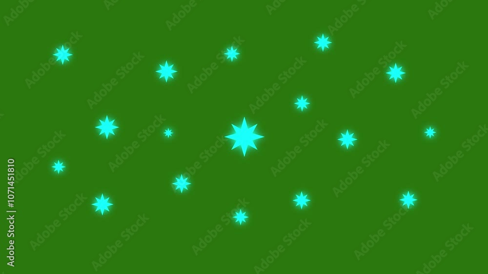 twinkling star animation and shine with transparent background. white ...