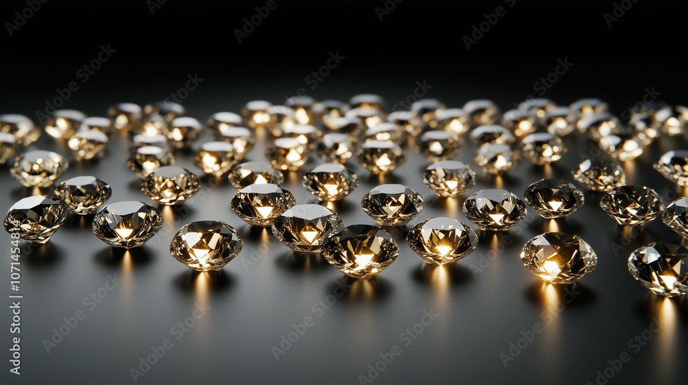 A mesmerizing array of sparkling diamonds set on a deep black ...