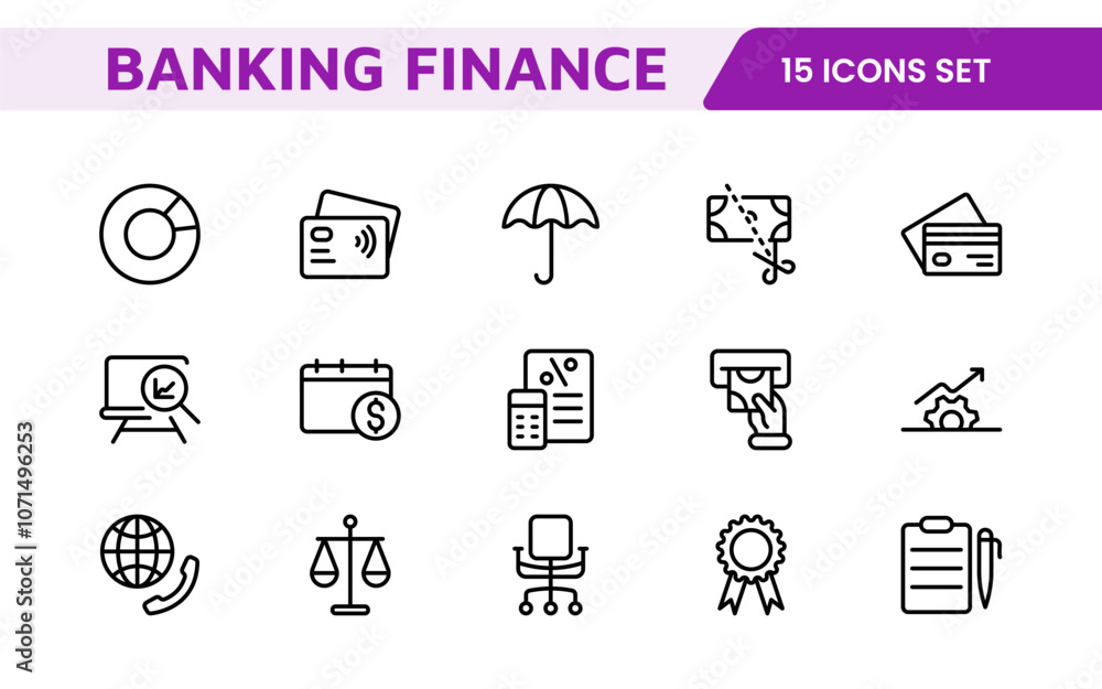 Personal Finance Icon Set. Sleek and intuitive icons for budgeting ...