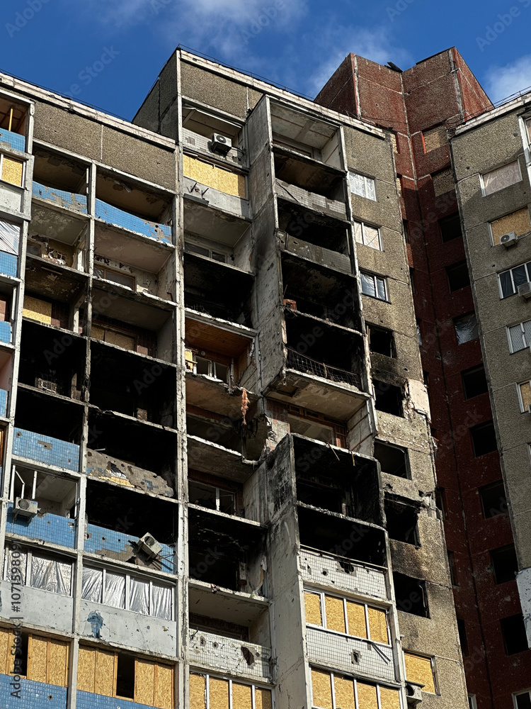 house, impact, life, old, residential, street, attack, bomb, bombardment, burnt, crisis, destroy ...