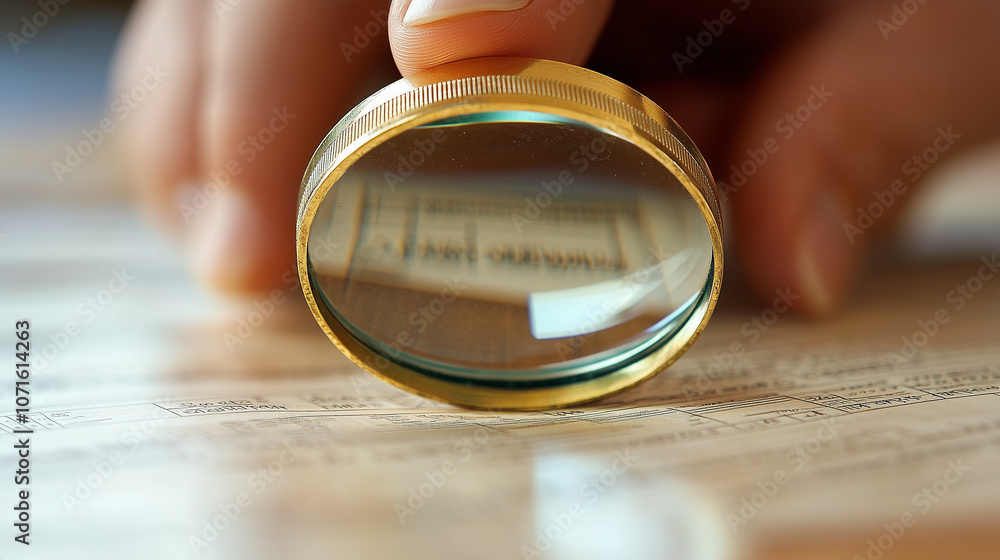 Unveiling the Details: A magnifying glass reveals the intricate details ...