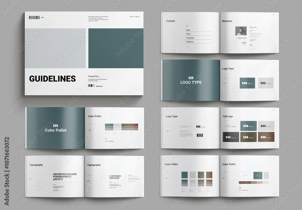 Brand Guidelines Layout Stock Template | Adobe Stock