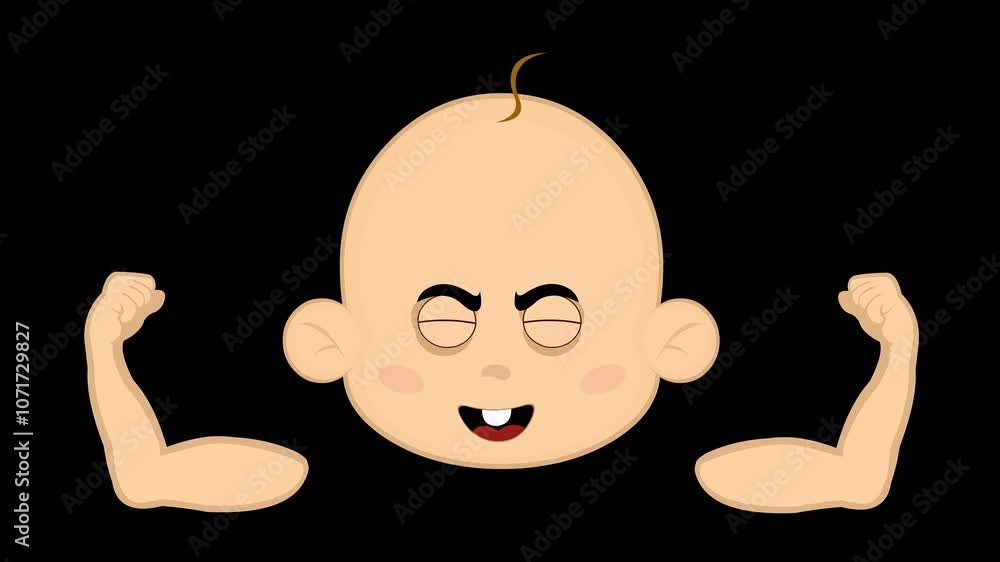 video animation emoticon face character baby cartoon, showing the ...