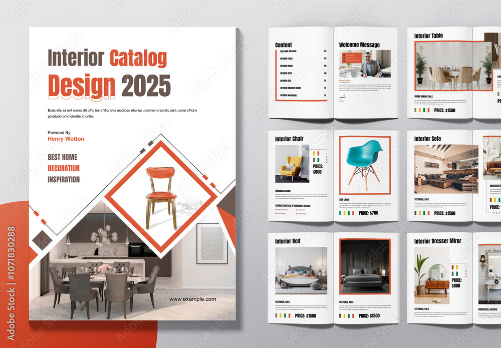 Luxury Interior Design Template Layout Stock Template | Adobe Stock