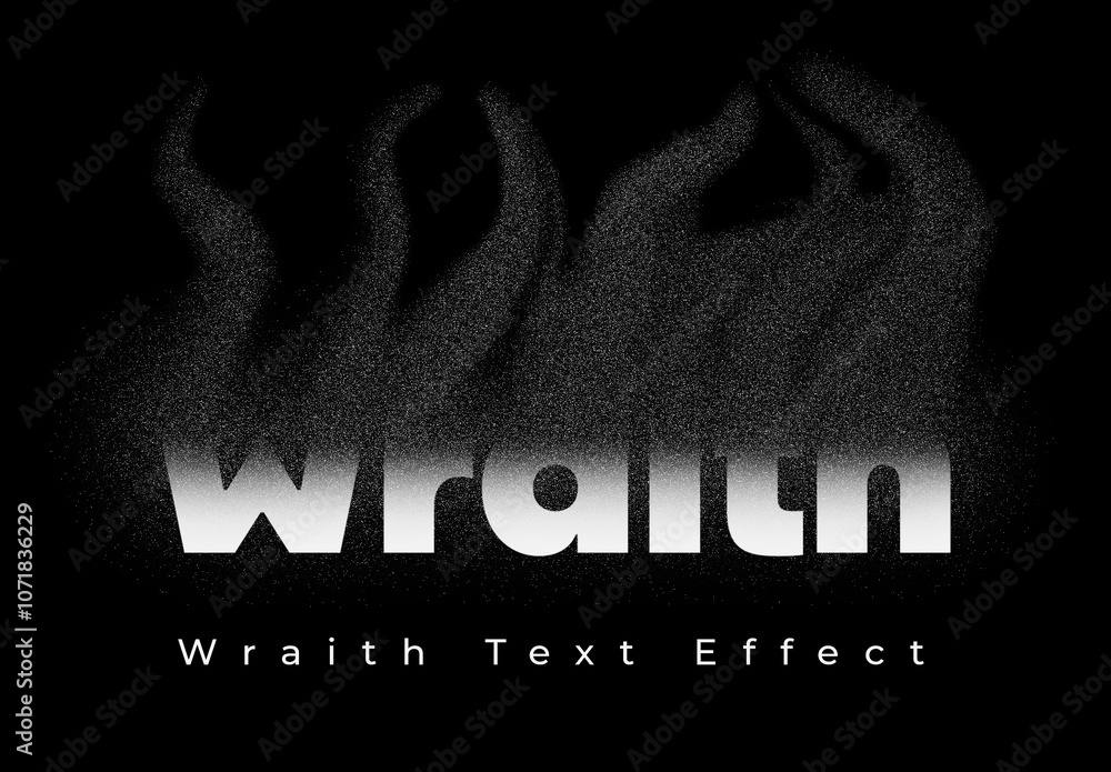 Wraith Text Effect Design Template Stock Template | Adobe Stock
