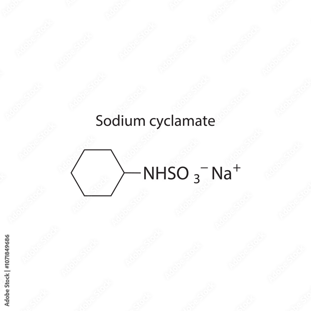 Poster Sodium cyclamate skeletal structure diagram – Wall Art | UkPosters