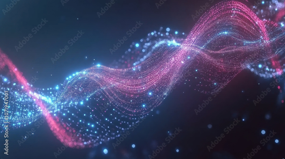 Quantum communication network, entangled particles transmitting data ...