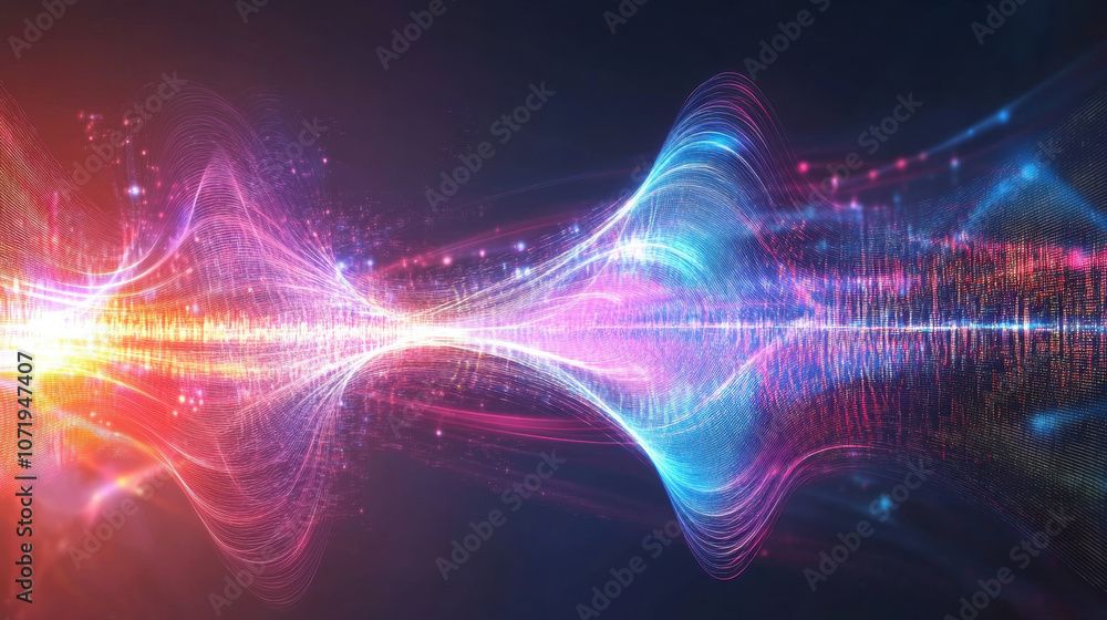 Quantum communication network, entangled particles transmitting data ...