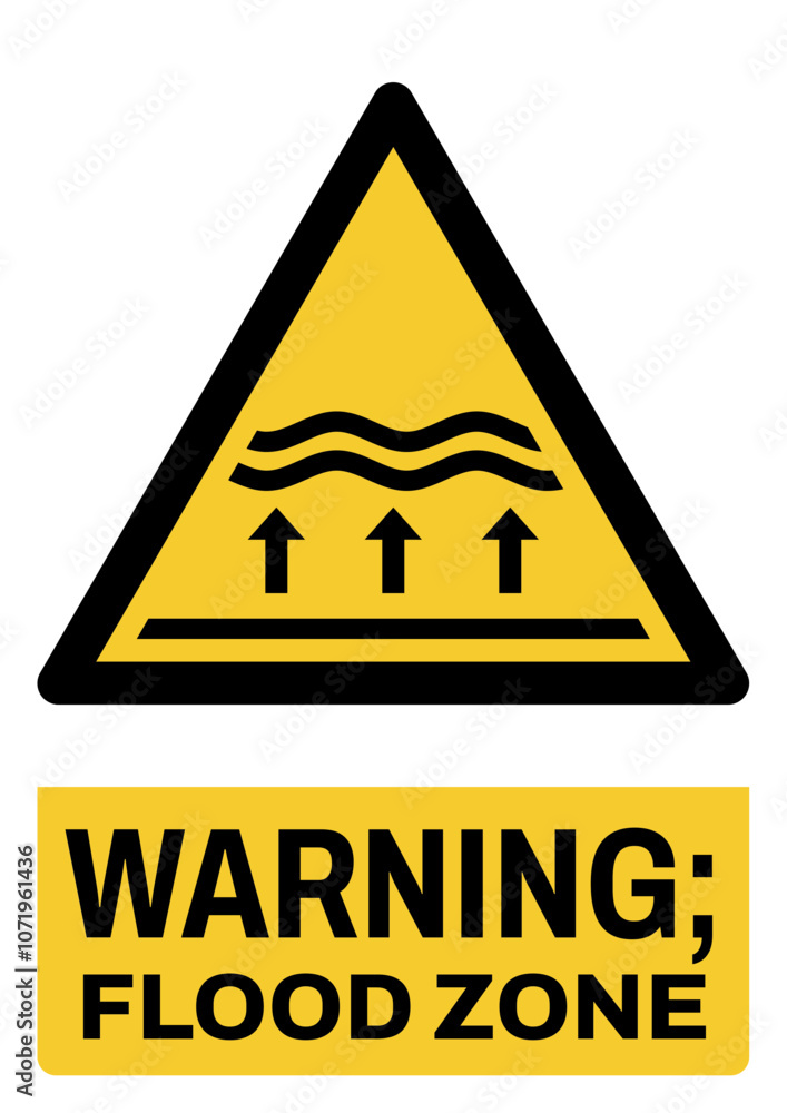 ISO warning safety signs tex variation_warning ; flood zone_portrait ...
