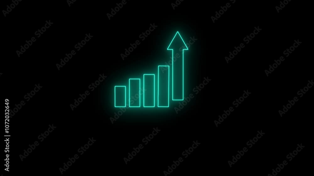 Bar chart for growing business progress by month. Developing company ...