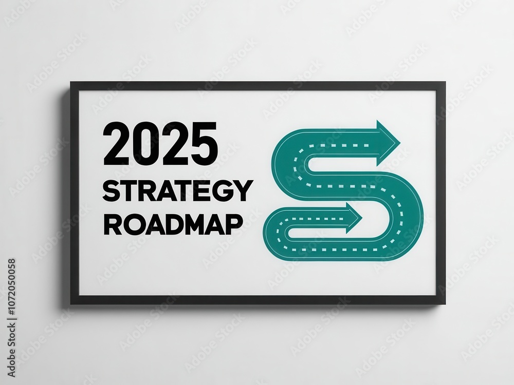 A visual roadmap for the year 2025, depicting strategic directions and ...