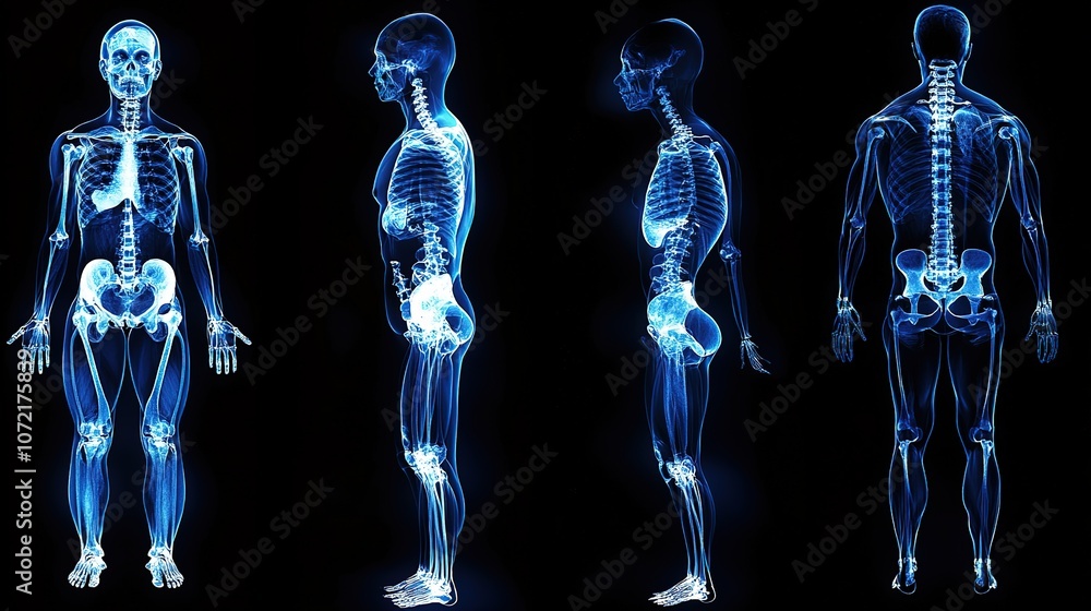 Human body anatomy xray. Pain inflammation medical injury illustration ...