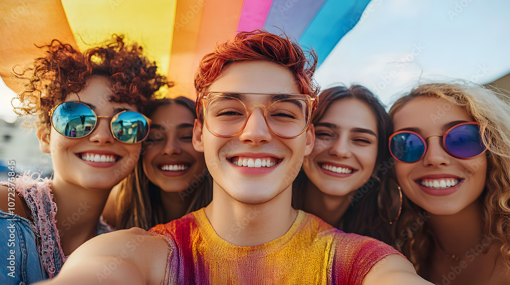 Transgender and cisgender friends from different ethnic backgrounds ...