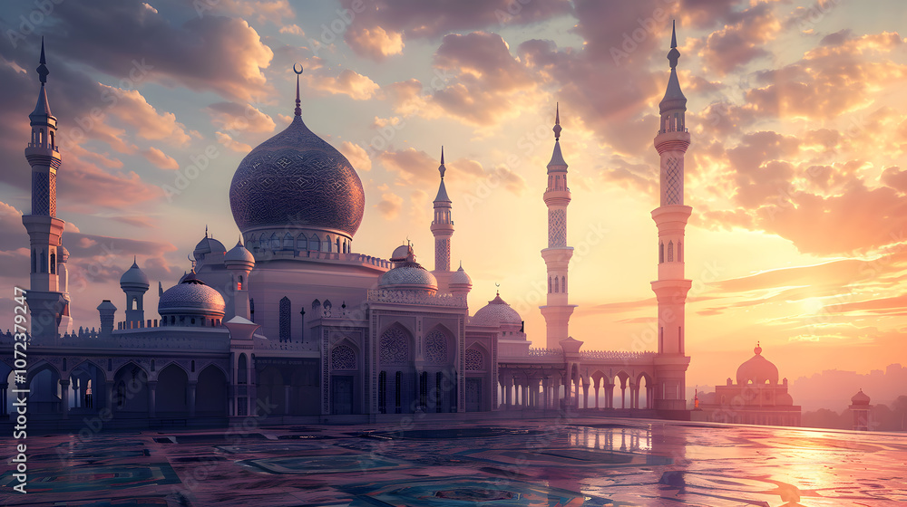 Photography of Classical Islamic Architecture Majestic Mosque Interior ...