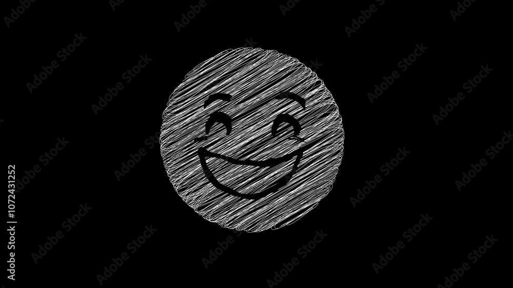 Scribble Emojis Animation On Alpha Channel. Emoji Faces Animation, Hand ...