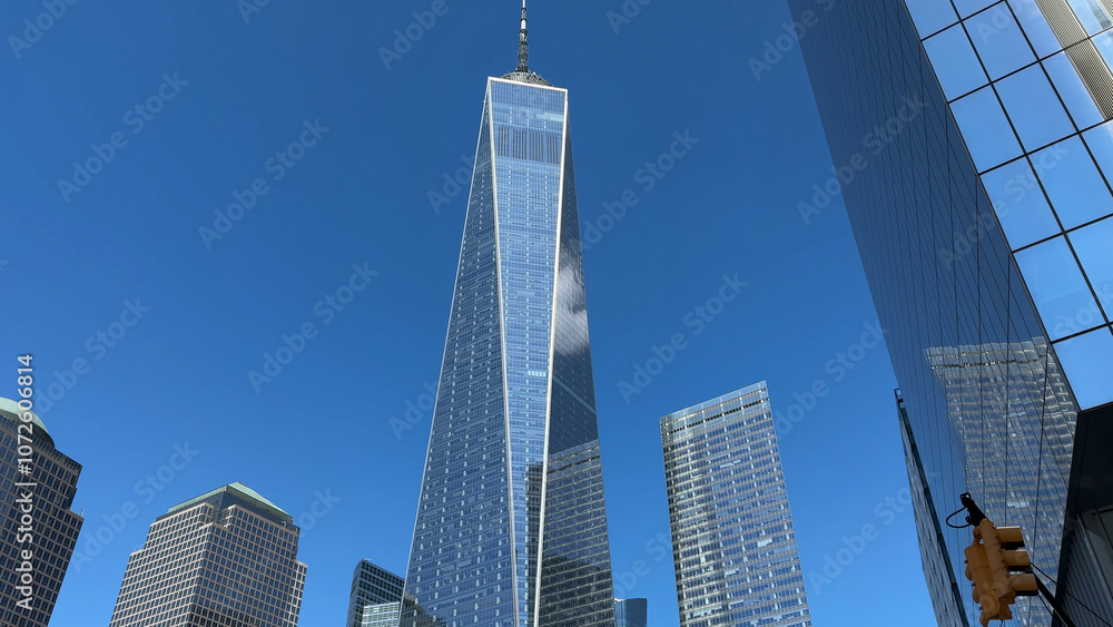 New York City, USA, March 29, 2024: View of One World Trade Center or ...