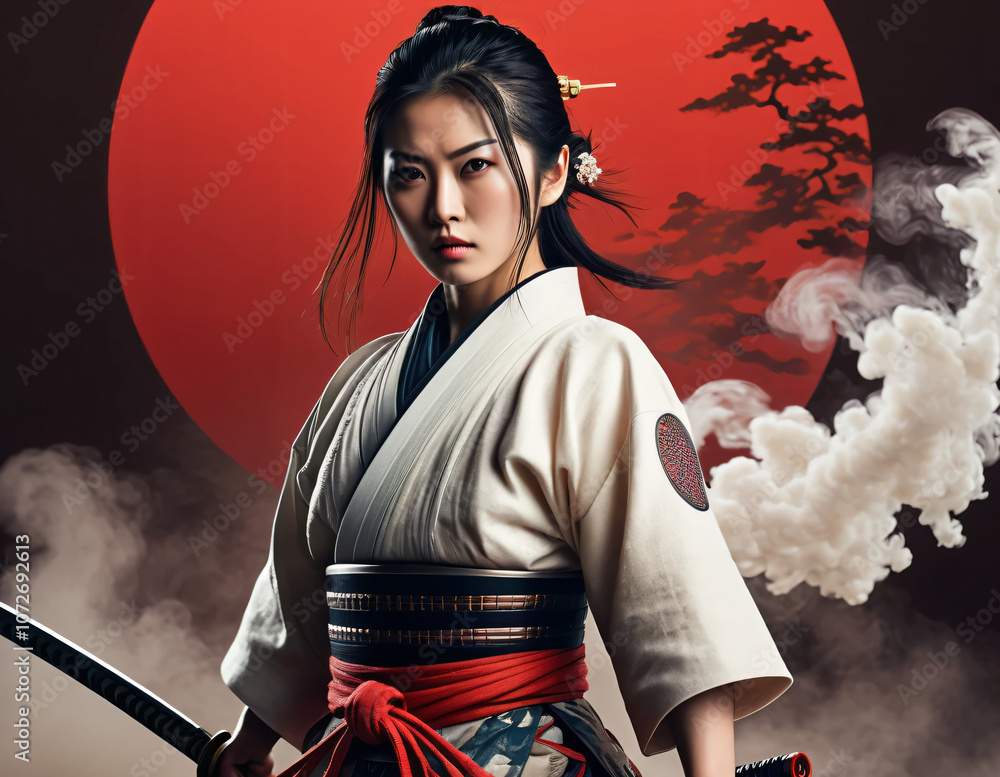A girl embodies the spirit of a samurai from the Warring States period ...