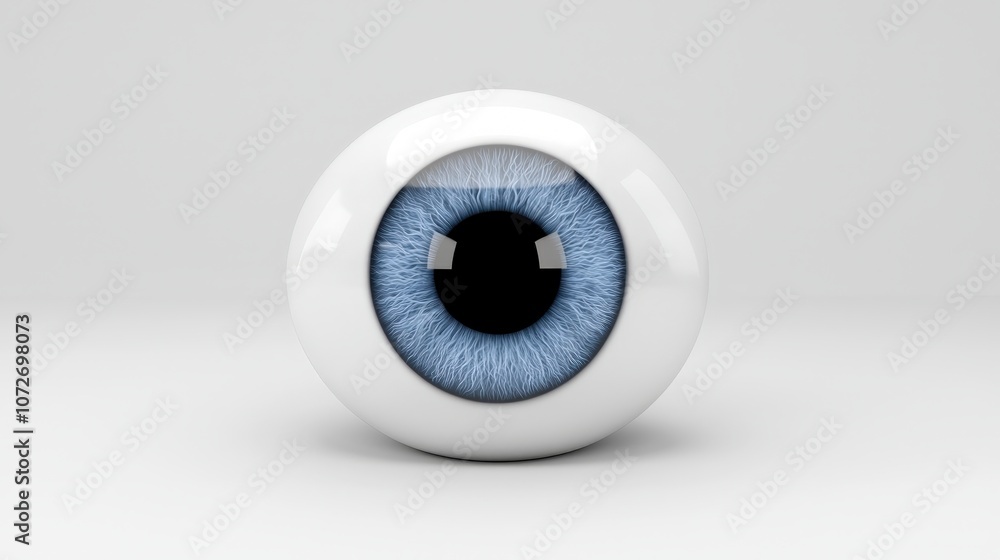 3D Rendered Blue Eye Close Up Realistic Eyeball Human Eye Anatomy ...