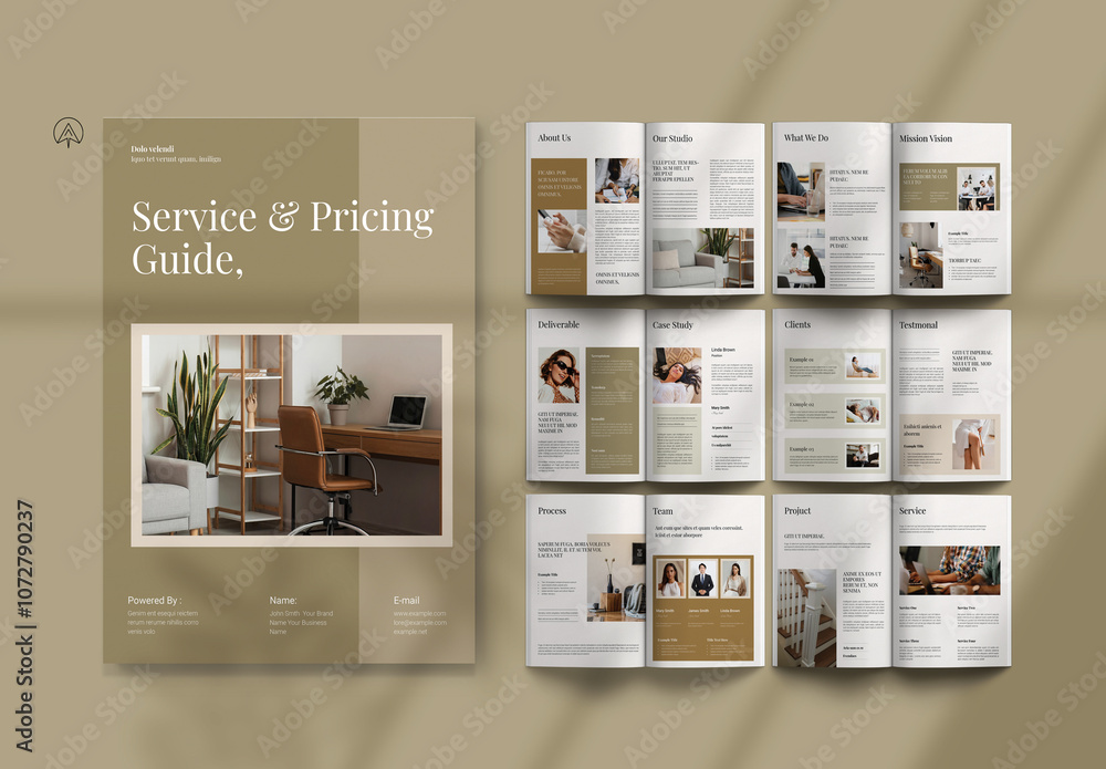 Service & Pricing Guide Brochure Template Stock Template | Adobe Stock