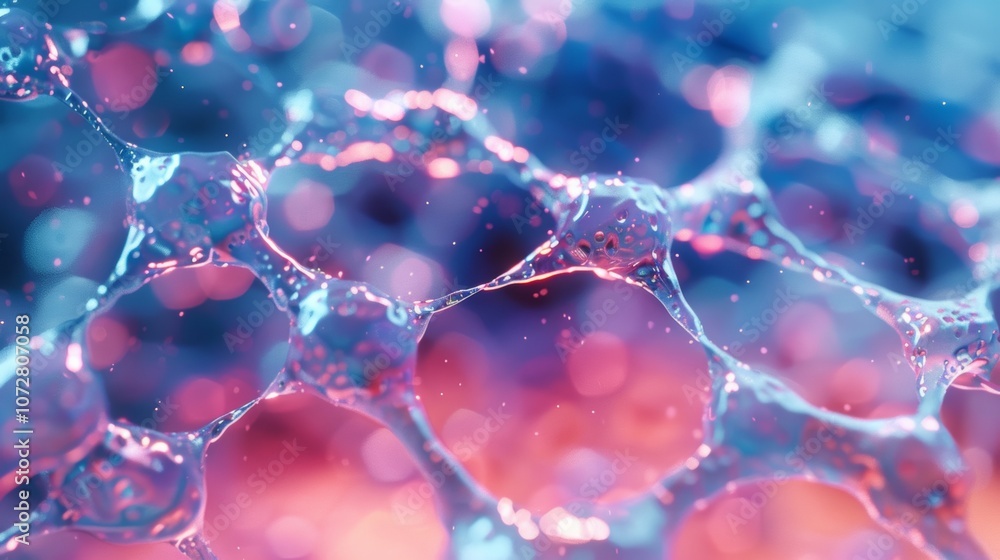 3D Extracellular Matrix in Cell Culture Visualization Stock ...