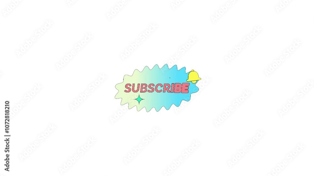 Looping animation of the text "SUBSCRIBE". 3d 4k. subscribe on a ...