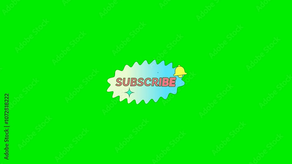 Looping animation of the text "SUBSCRIBE". 3d 4k. subscribe on a ...