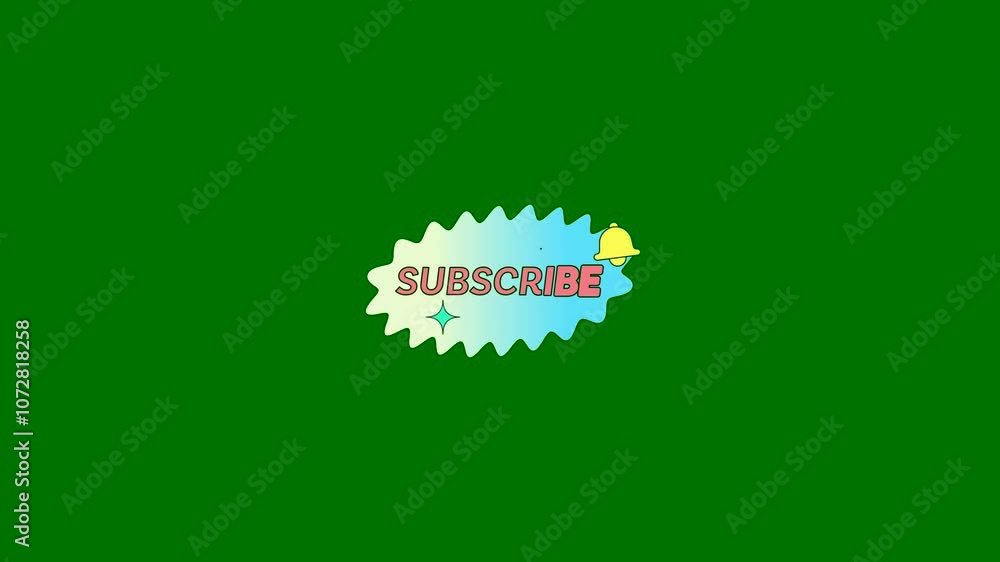 Looping animation of the text "SUBSCRIBE". 3d 4k. subscribe on a ...
