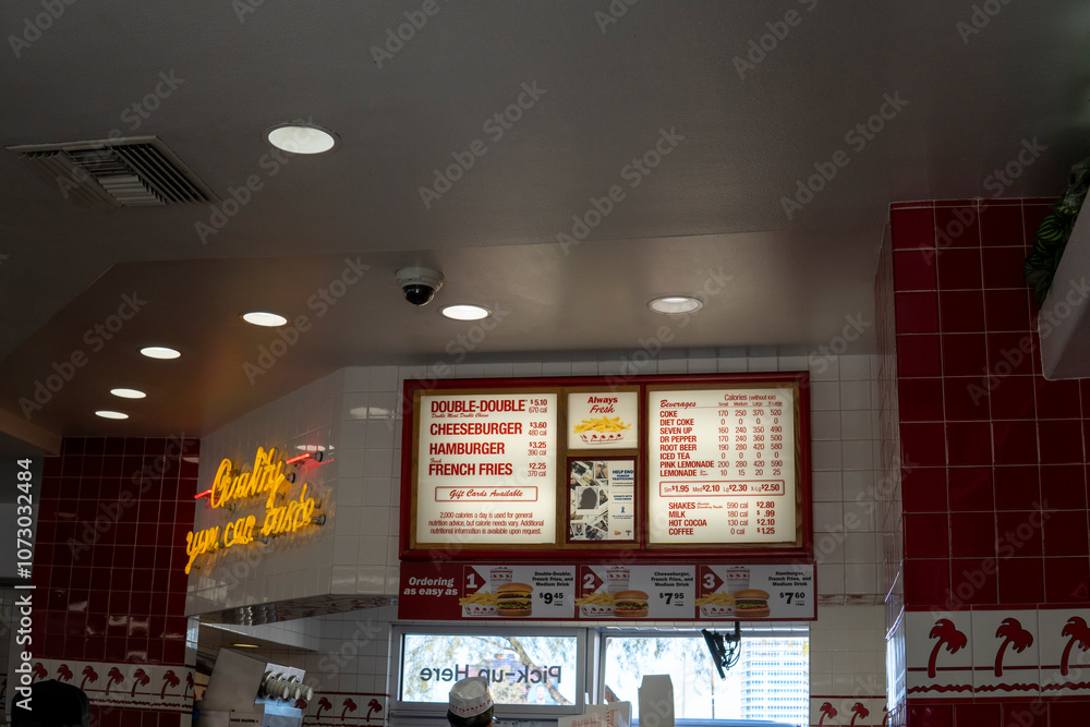 Motto on the wall of In-N-Out fast food restaurant - "Quality you can ...
