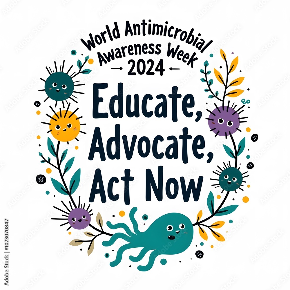 World Antimicrobial Awareness Week Poster illustration made by AI ...