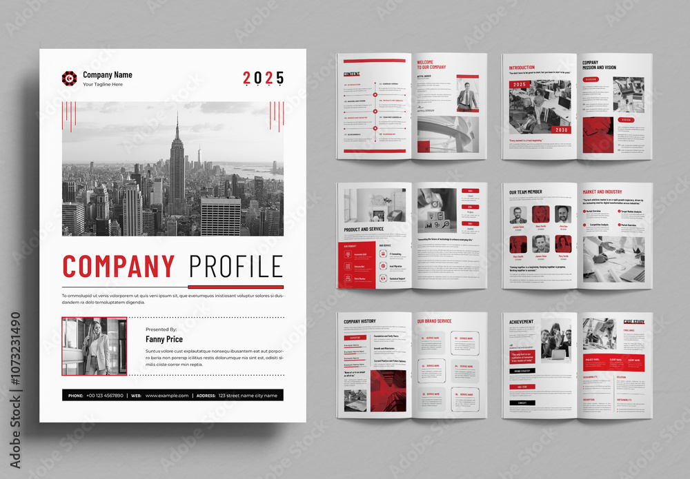 Company Profile Template Layout Stock Template | Adobe Stock