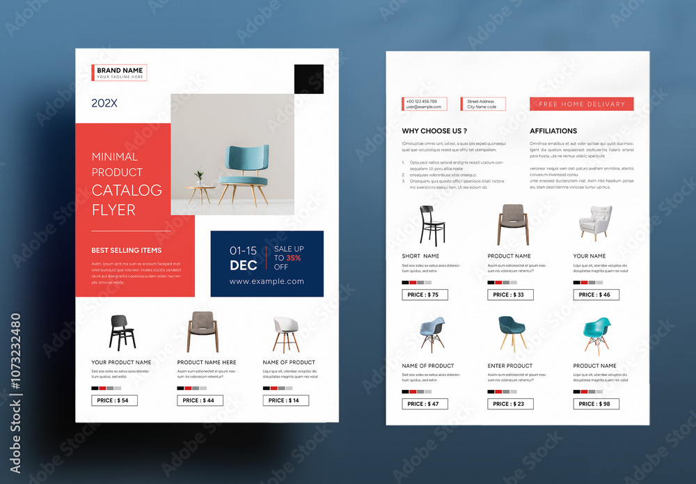Product Catalog Flyer Stock Template | Adobe Stock
