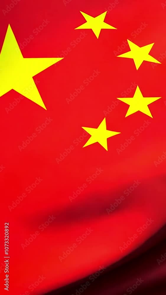 Flag of China A 3D illustration of the national flag of the People's ...