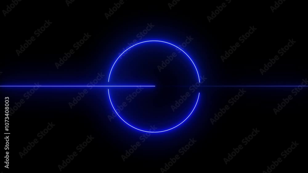 Neon animation in circle. Green wall NEON Lights sticks lines motion ...