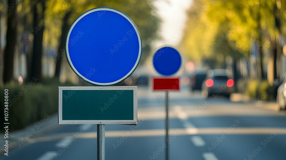 Set of road signs, Traffic signs. Signal ahead, No entry, Parking ...