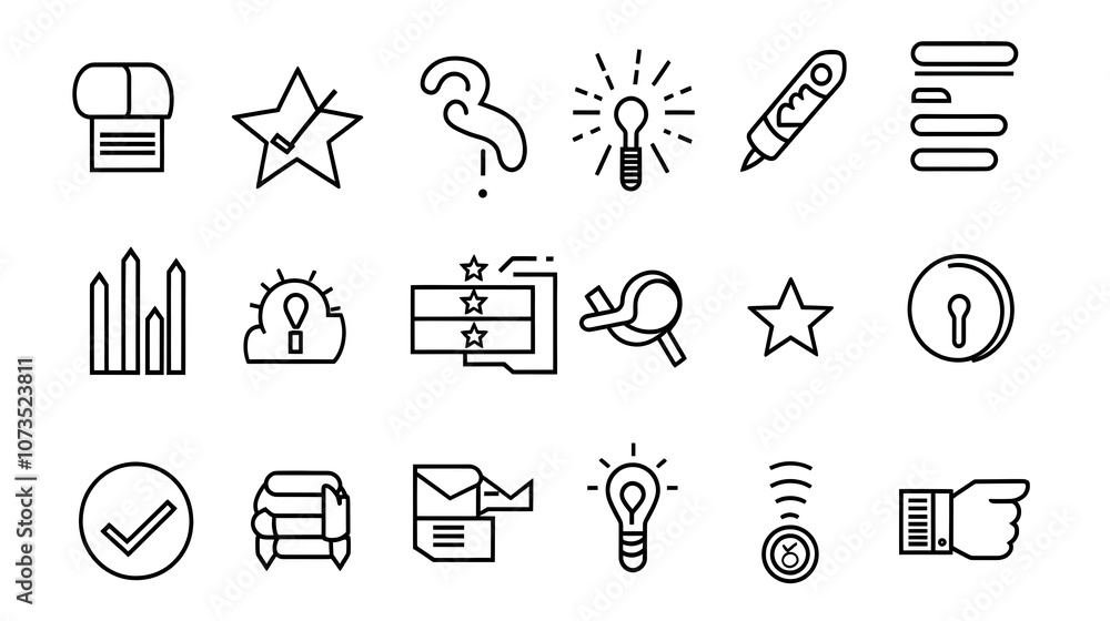 Outline Icons for Client Feedback and Rating Scales Graphic design ...