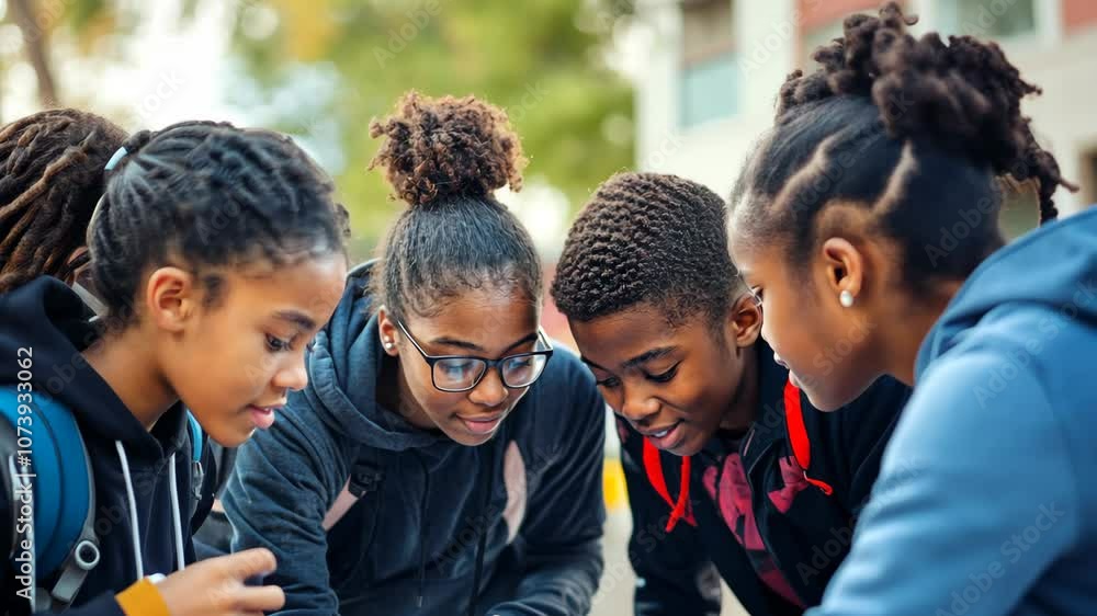 An inspiring image of a diverse group of African American students ...