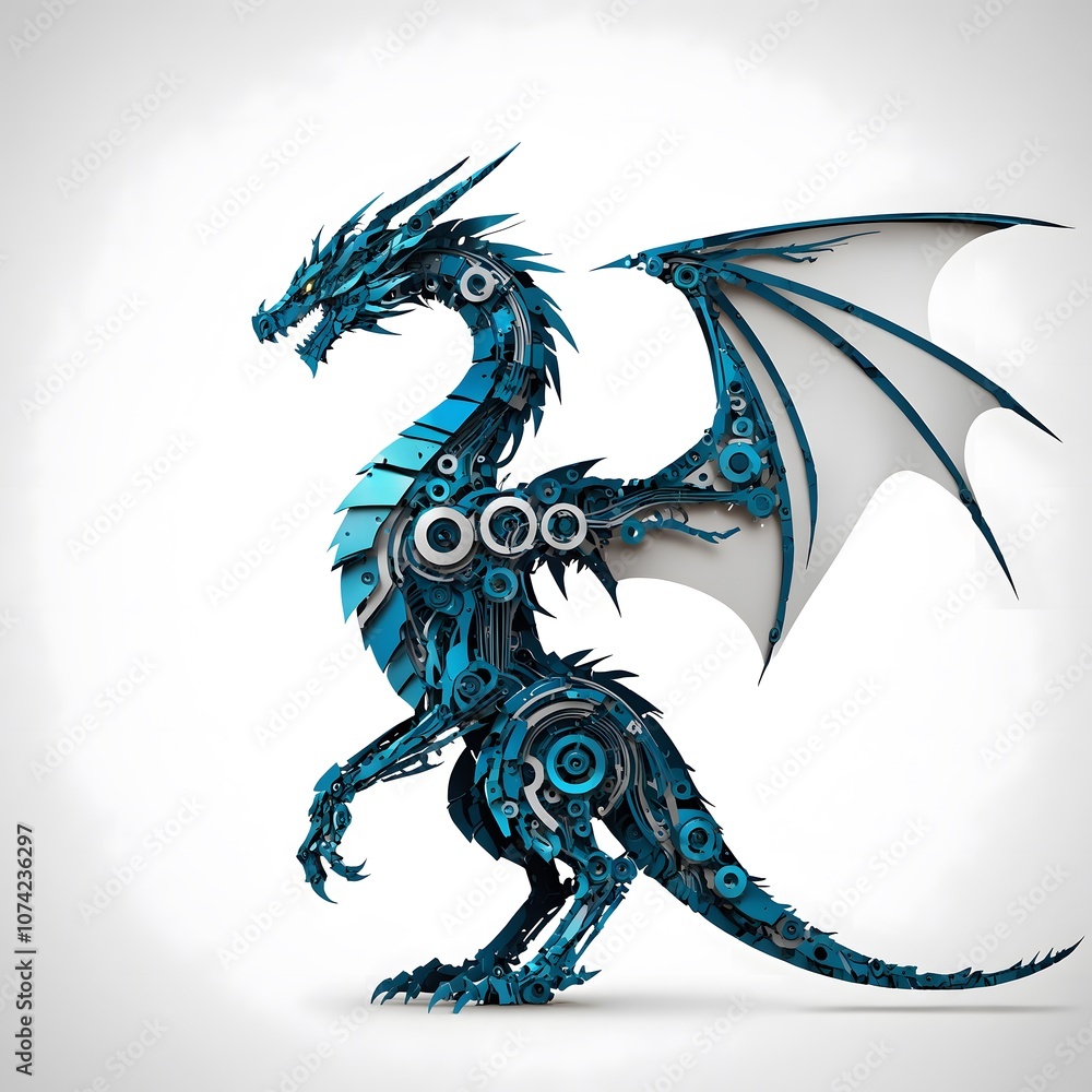 Dragon vector tattoo, a mythical creature, symbol of power, ancient ...