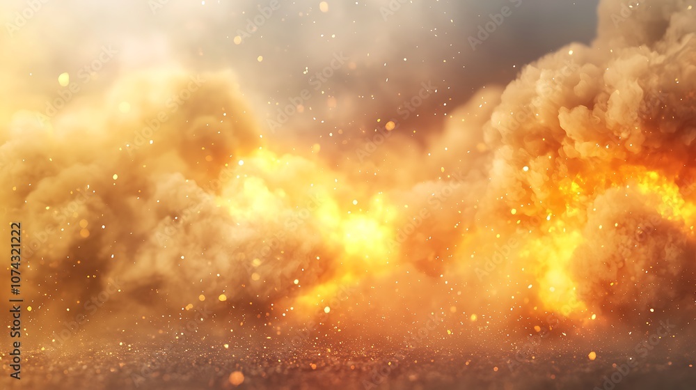 Explosive forces create fiery eruptions and dynamic atmospheric effects ...