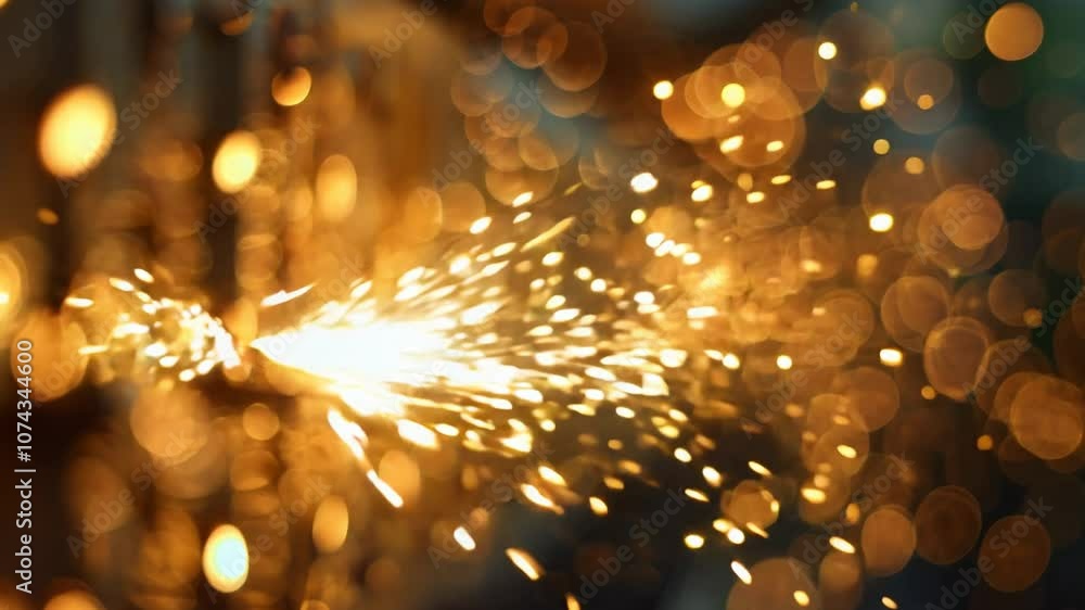 Witness the captivating display of bright sparks erupting as a short ...